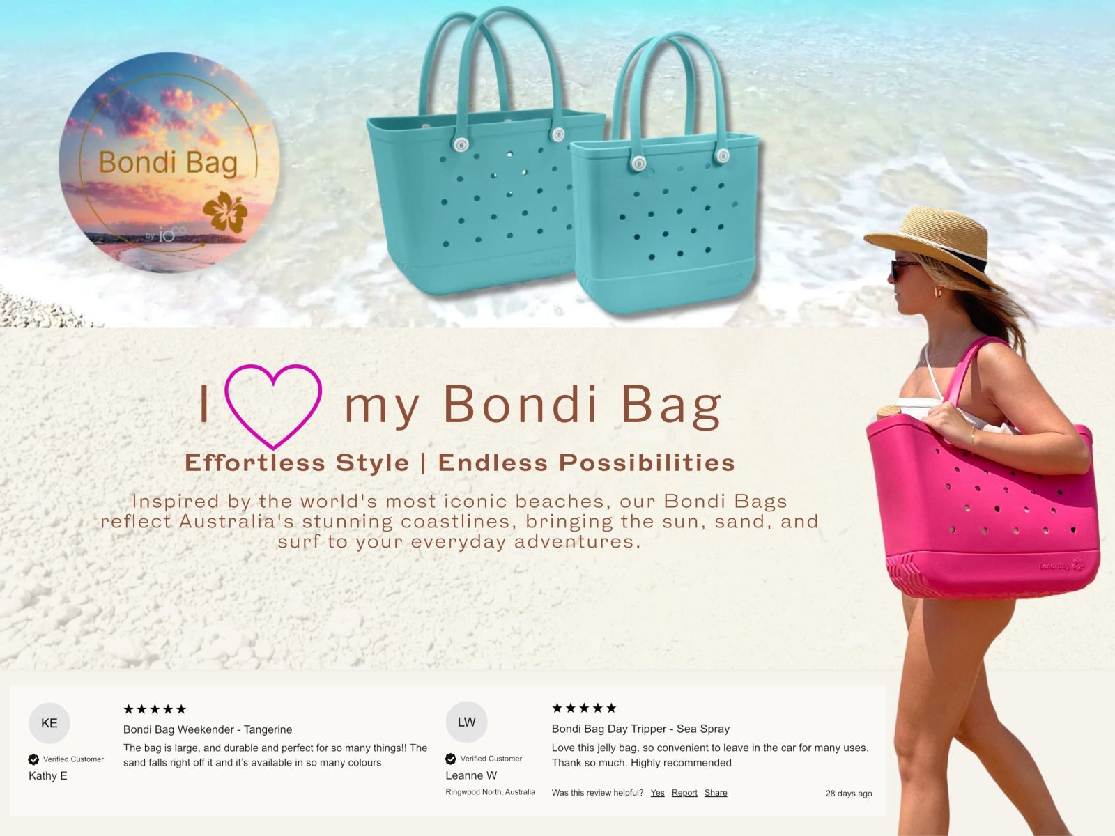 Bondi Bag - Hottest Beach Bag in the USA for 2024. Same material as ...